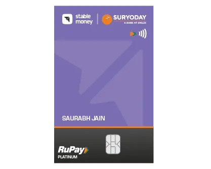 Suryoday-SFB Stable Money RuPay Platinum Credit Card Review – Lifetime ...